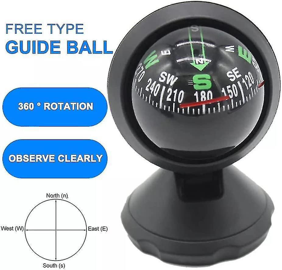 Car Compass Inclinometer Car Guide Ball Angle Tilt Level Meter Finder ...
