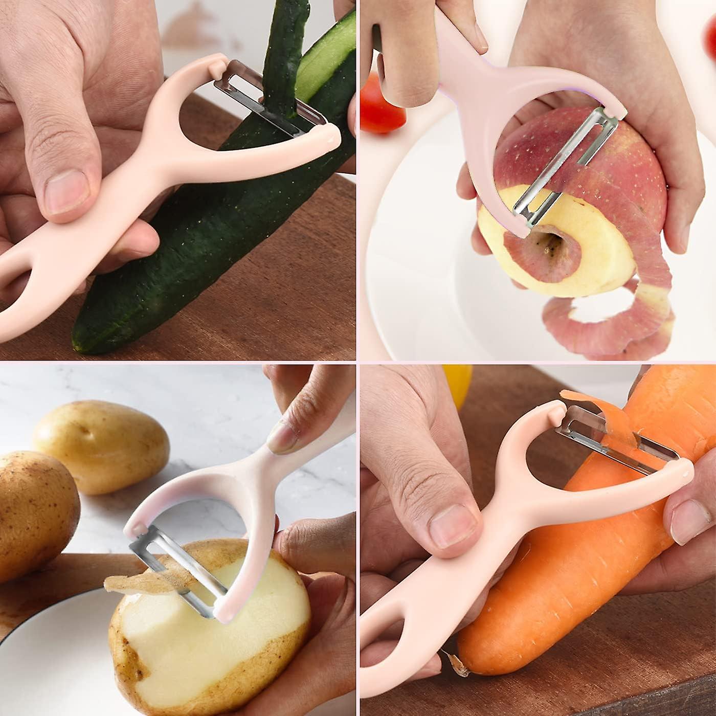Vegetable Potato Peelers For Kitchen - Set Of 2 Fruit Carrot Veggie Peelers With Y & I Shaped ...