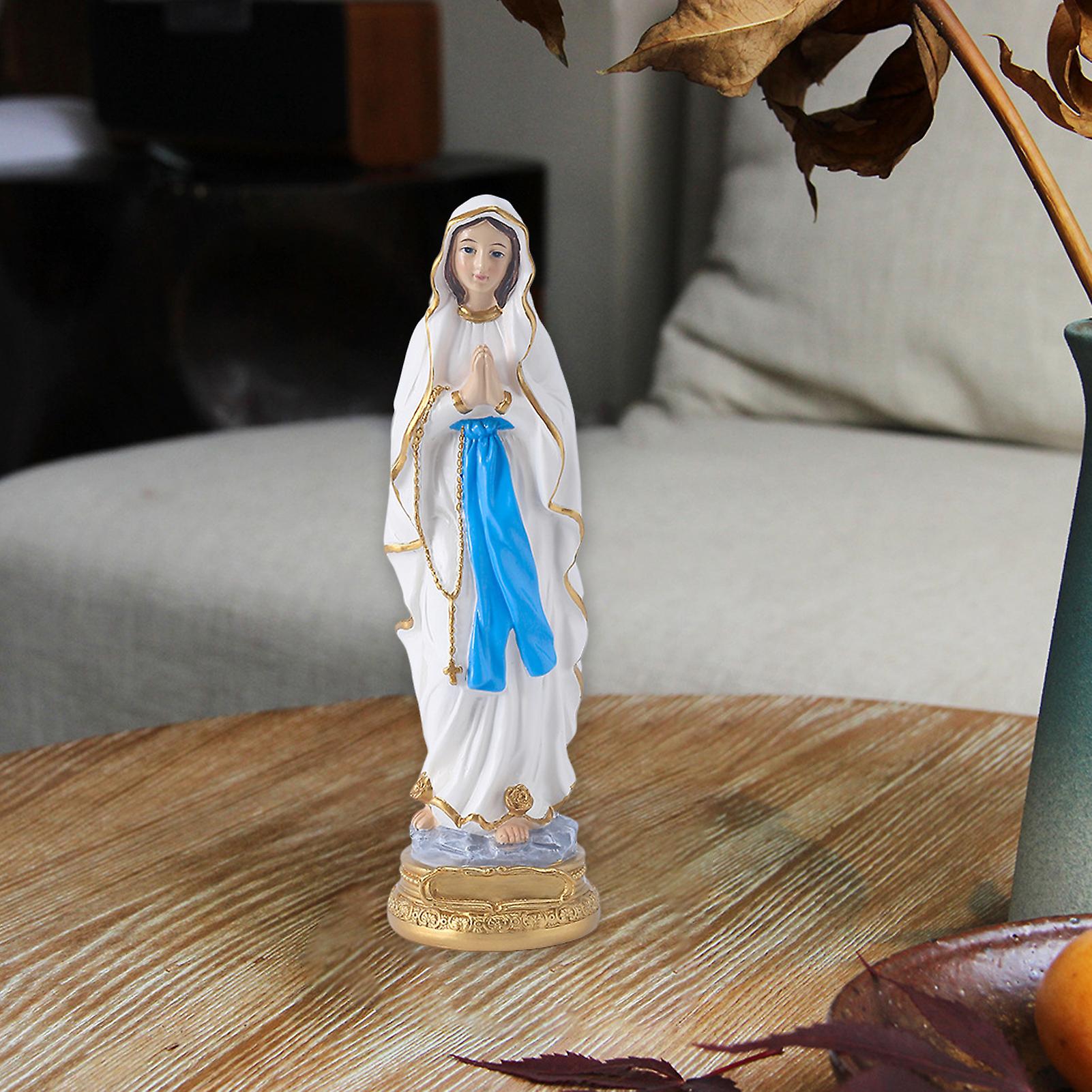 Miniature Statue Clear Texture Stable Base Resin Virgin Mary Figurine ...