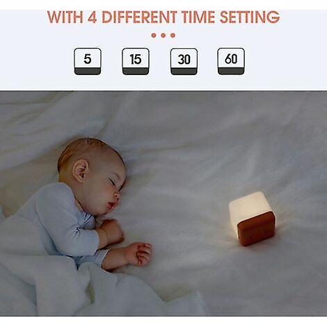 Night Light Cube Shaped Flip Night Lamp 2 Brightness Decorative Beside ...
