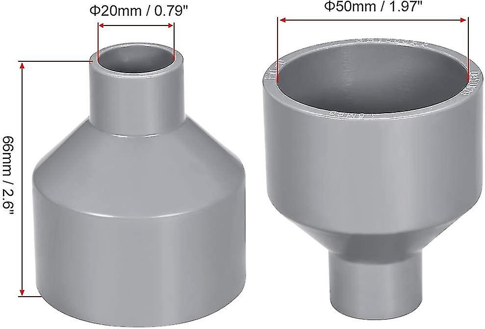 Sourcing Map 50mm X 20mm Pvc Pipe Reducer Coupling Coupling Hub By Hub ...