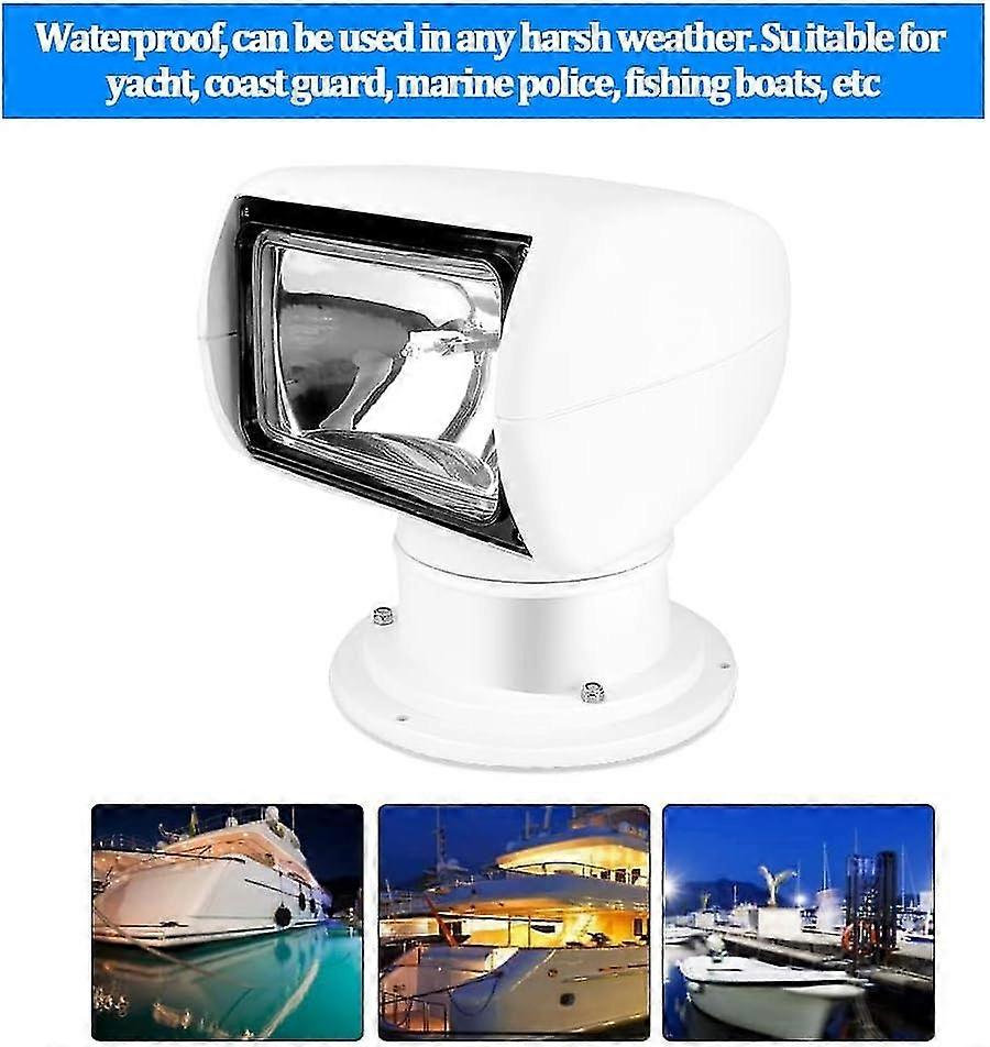 12V 100W 2500lm Waterproof Marine Searchlight, Durable Xenon Yacht ...