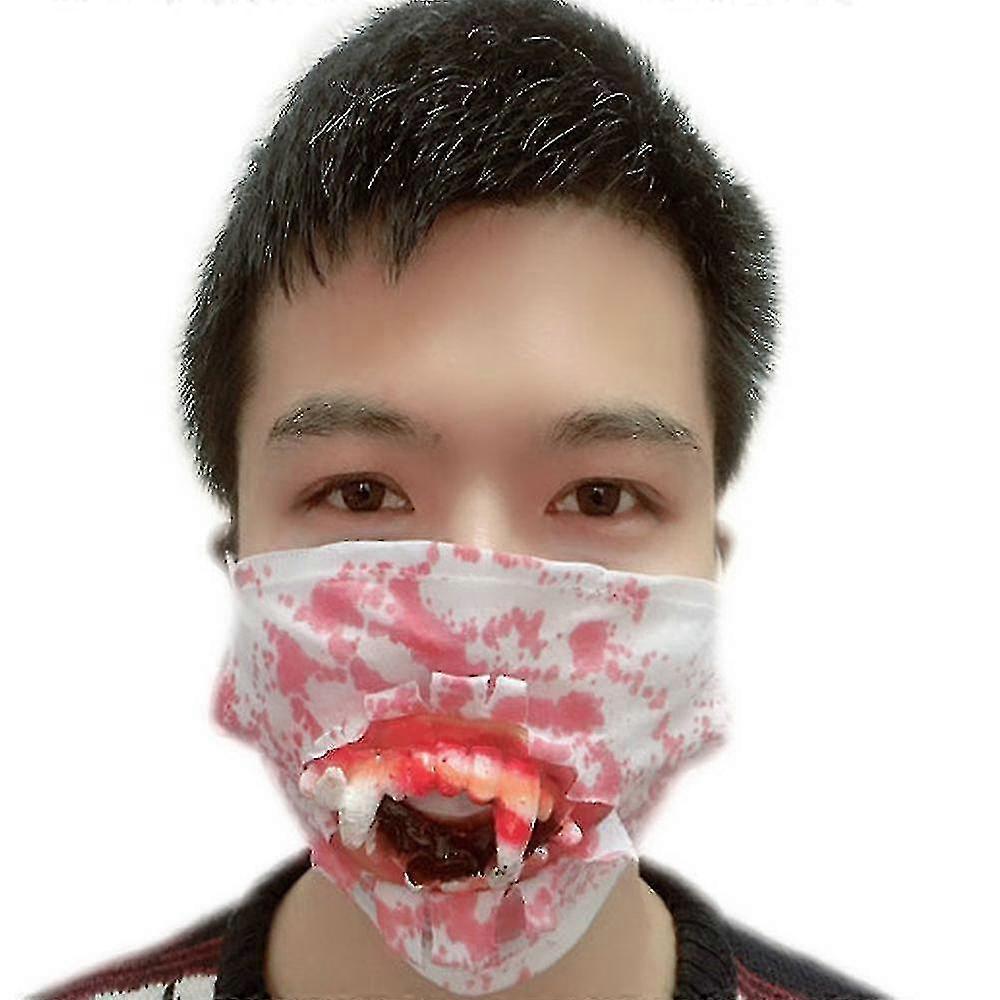 Halloween Horror Mask Zombie Vampire Dress Up Horror Bleeding Mask ...