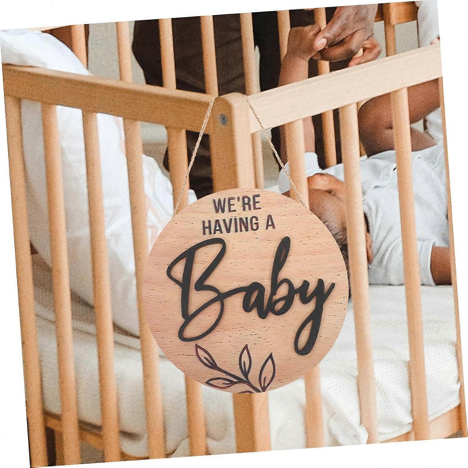 2pcs Door Sign Decoration Announcement Sign Arrival Signs Nursery Decor ...