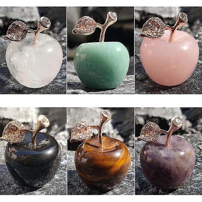 Natural Crystal Fruit Shape Desktop Ornament Christmas Eve Apple ...