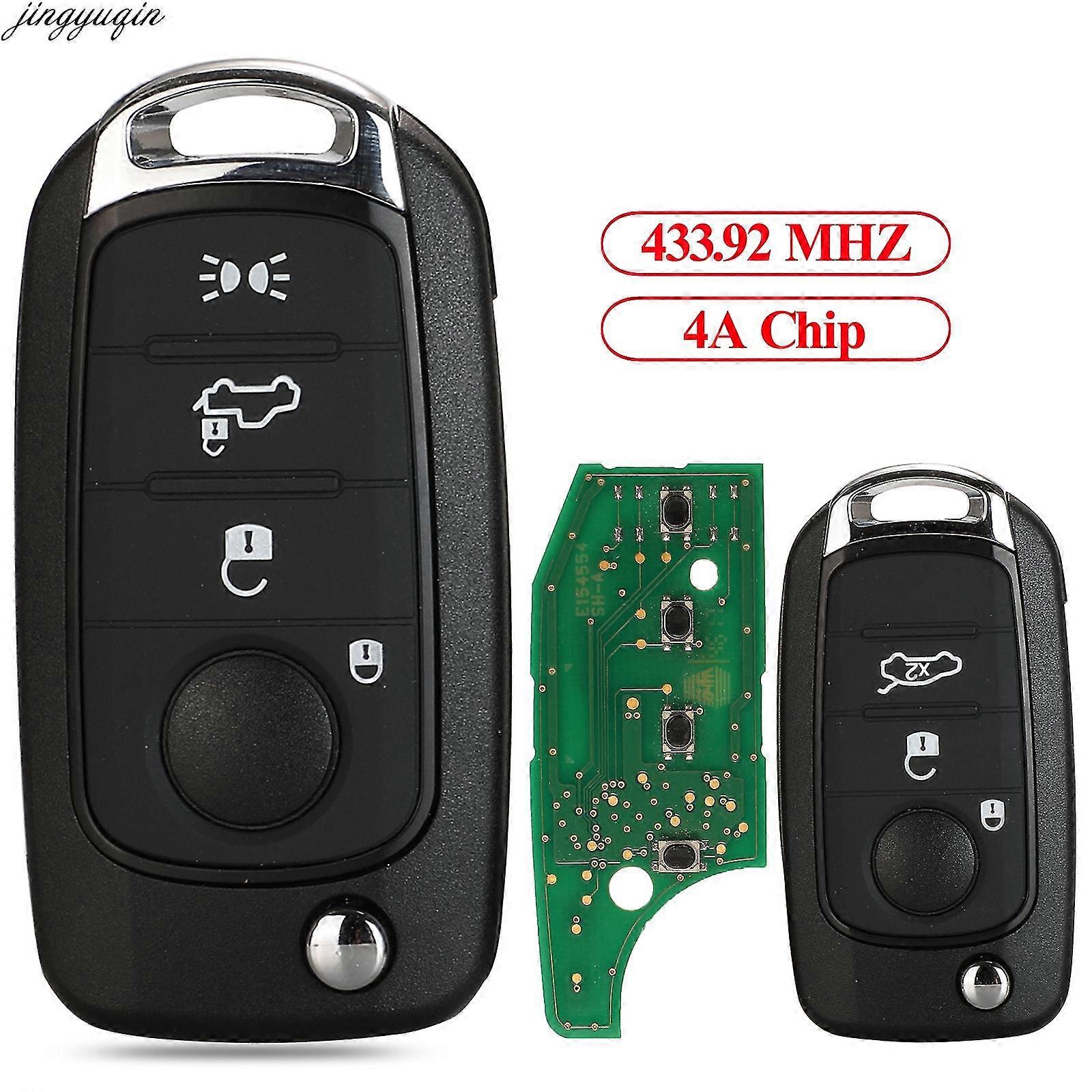 Remote Control Flip Car Key 433.92Mhz 4A Chip For Fiat 500X Egea Tipo ...