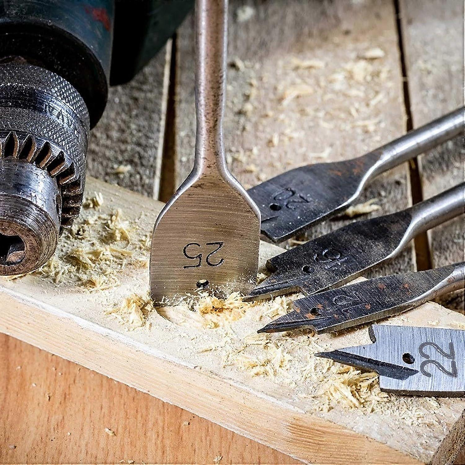 8 woodworking bits, professional woodworking flat head bit set, wood ...