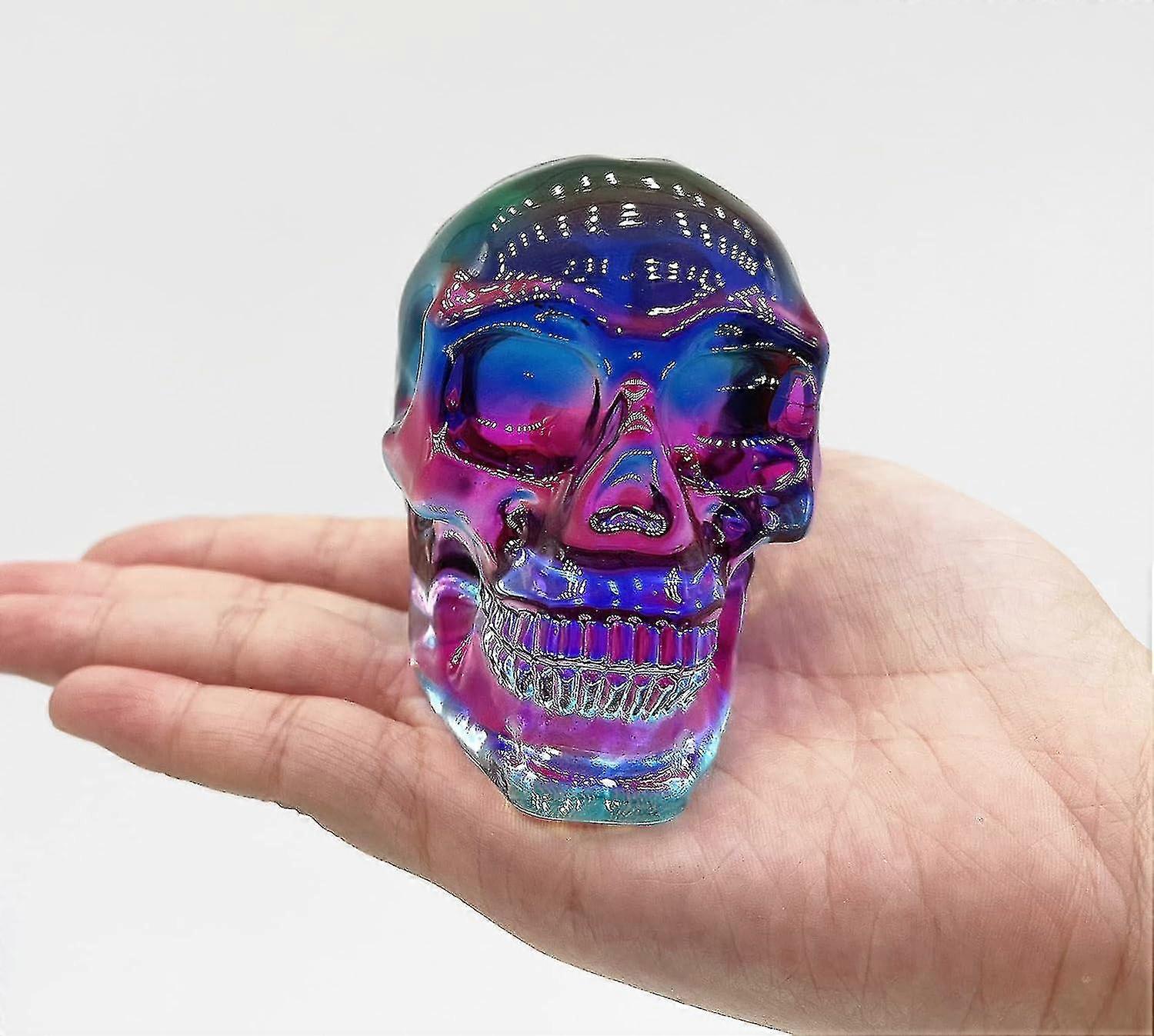 Crystal Skull Head Statues Clear Skull Figurines K9 Glass Skull ...