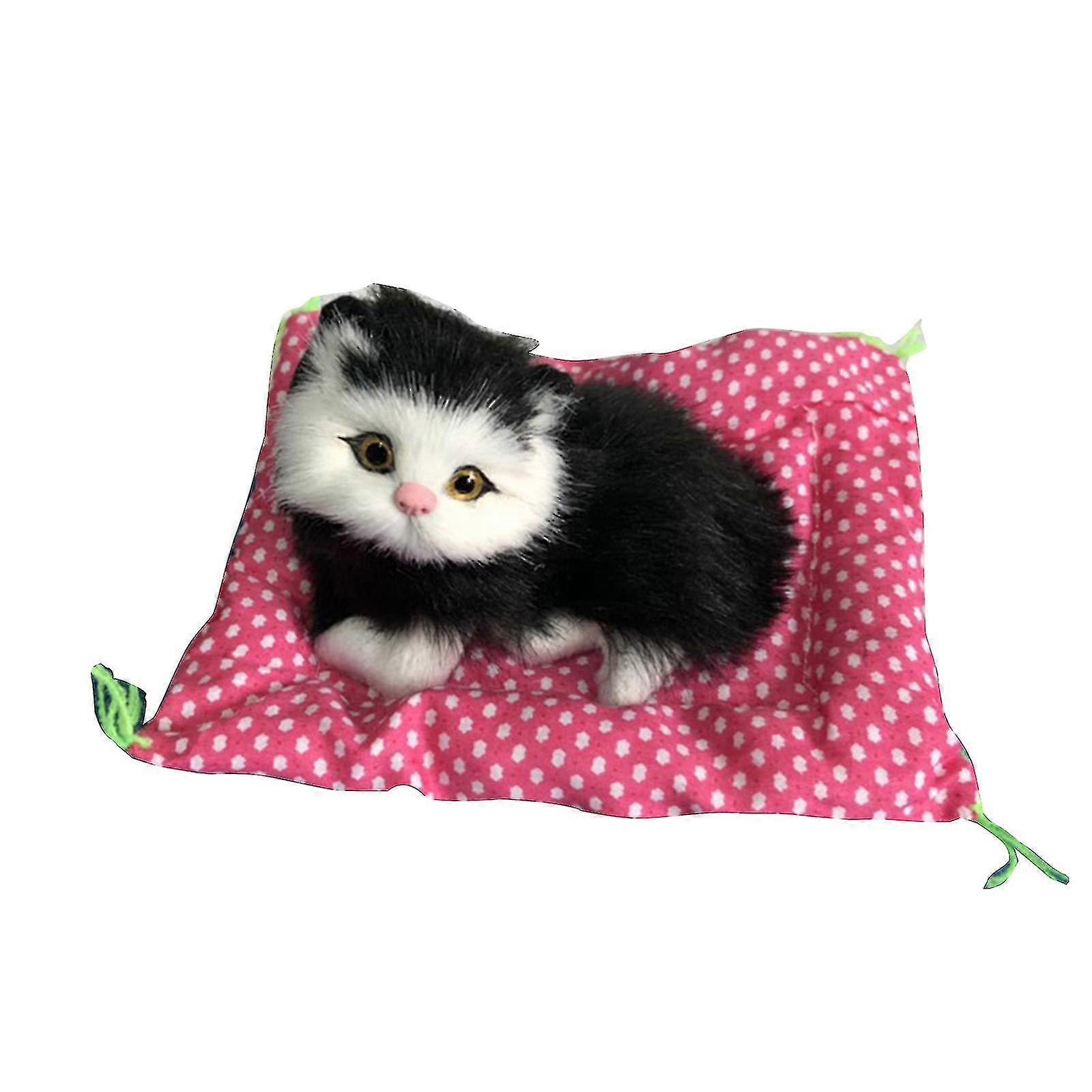 1Pcs Realistic Kitten Cat Simulation Stuffed Living Animal Plush Toy ...