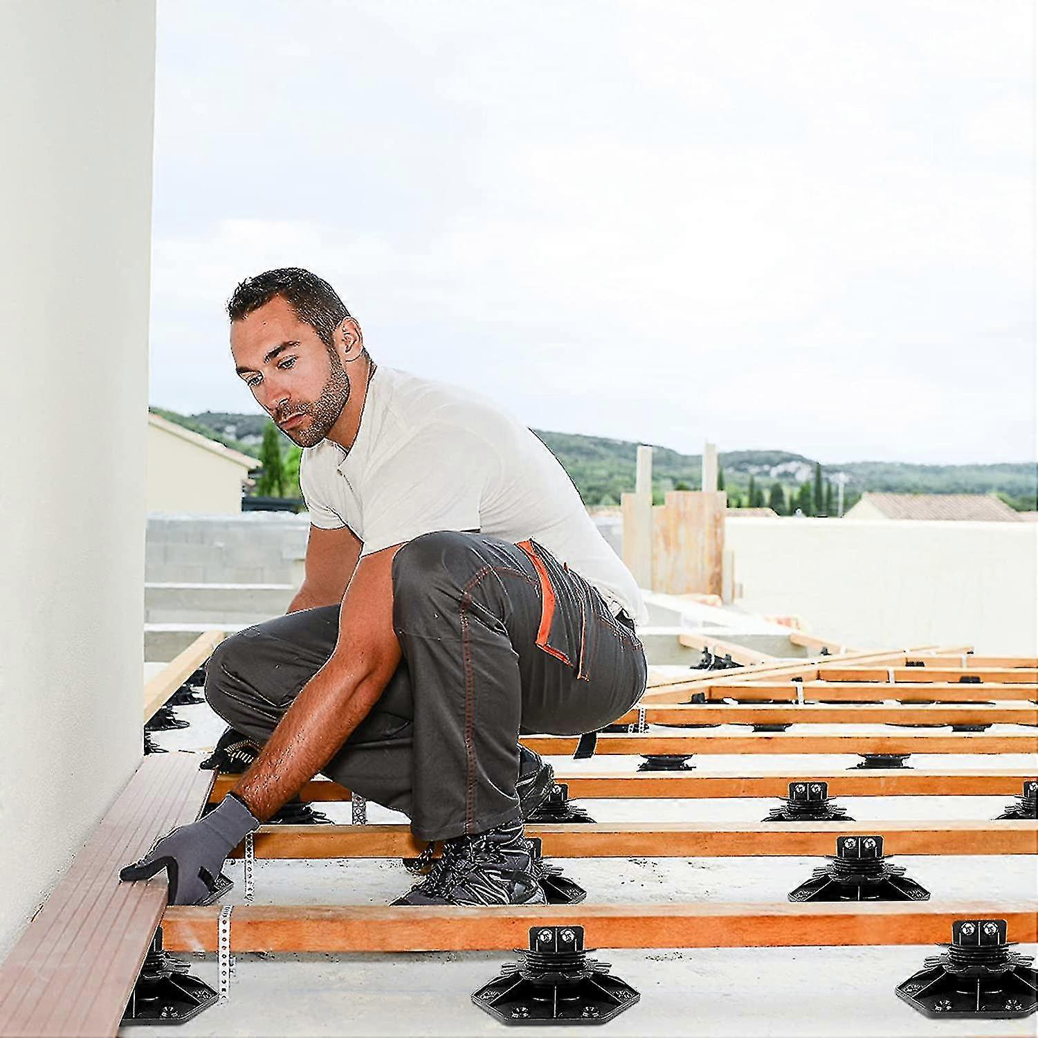 Pedestal Bearing Decking Feet Risers Height Adjustable 30-60mm Pack Of ...