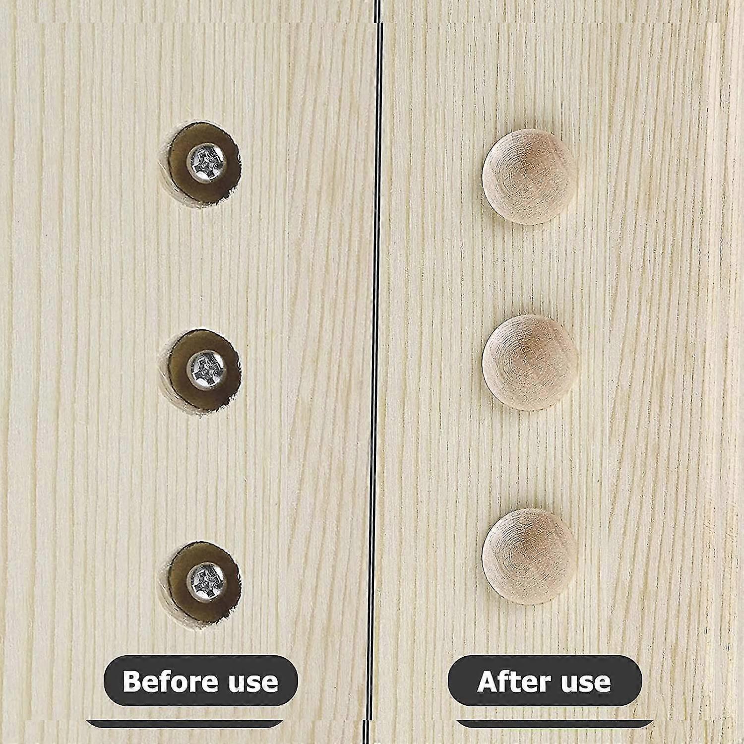 50pcs Screw Hole Plugs Wooden Button Plugs Mushroom Wood Caps Wood ...