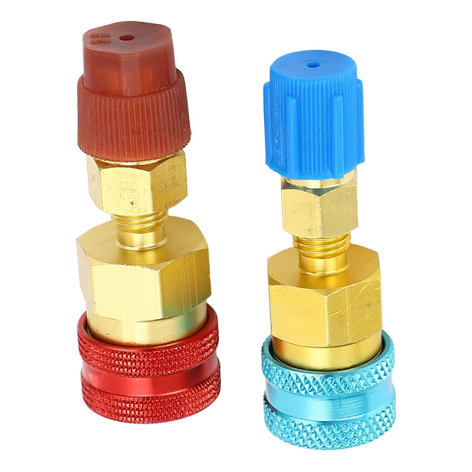 R1234yf Quick Couplers Kit Brass R1234YF to R134A Quick Coupler Adapter ...