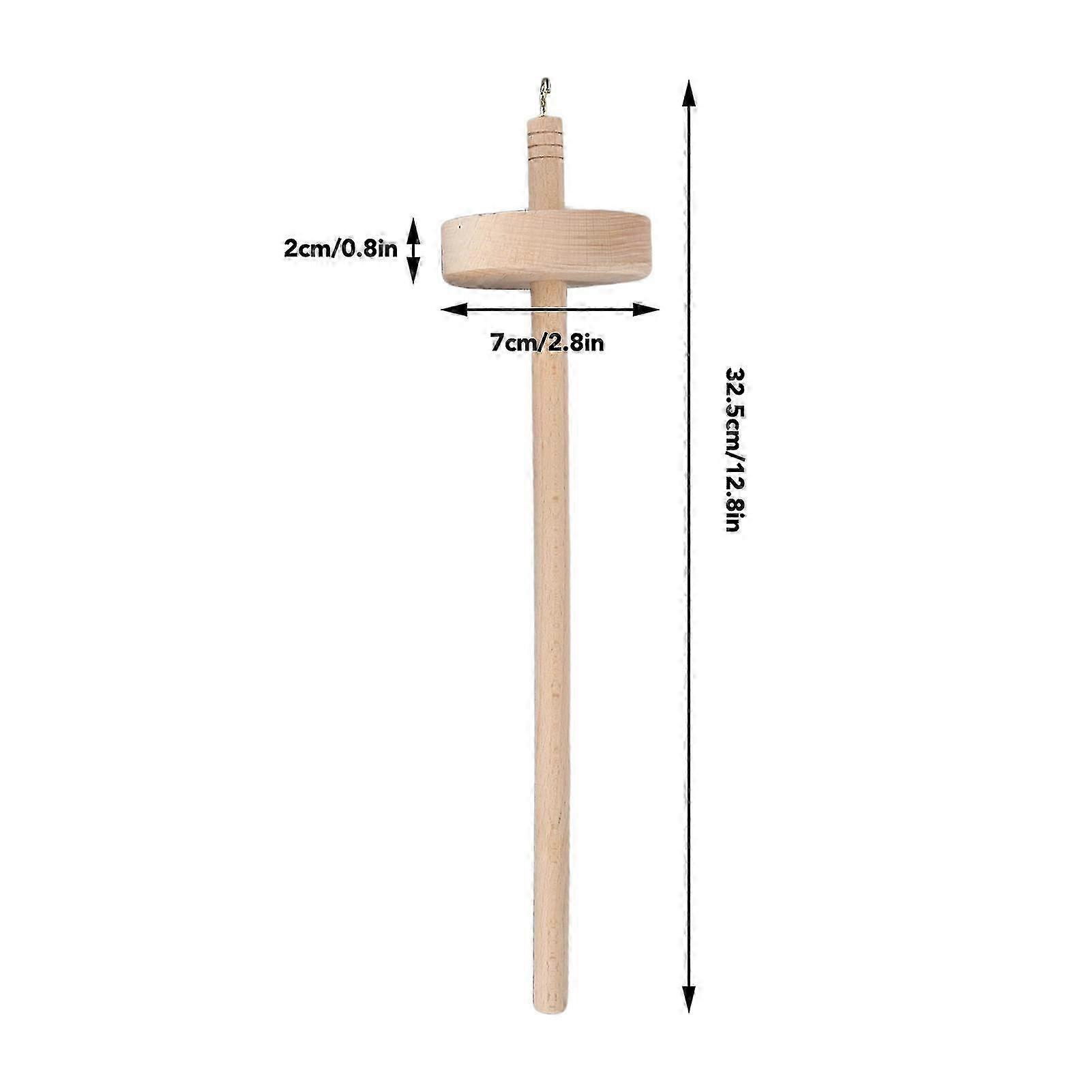 Hand Carved Wooden Drop Spindle, Top Whorl Yarn Spinner for Beginners ...