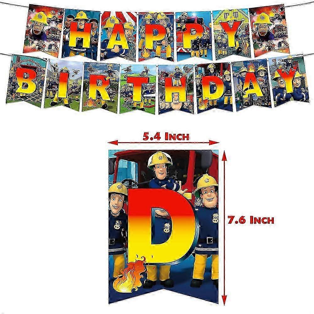 Fireman Sam Themed Birthday Party Decor Supplies Banner Balloons Cake ...