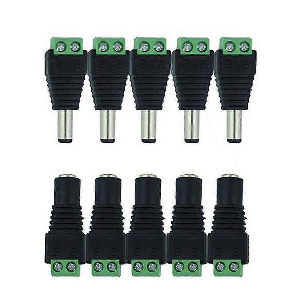 5 Pcs Cable Connectors 12v Female Connector 12V DC Power Connector Plug ...