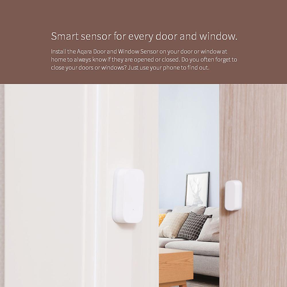 Hvid Aqara dør- og vinduessensor Zigbee Trådløs forbindelsesapp Kontrol Smart Home-enheder ...