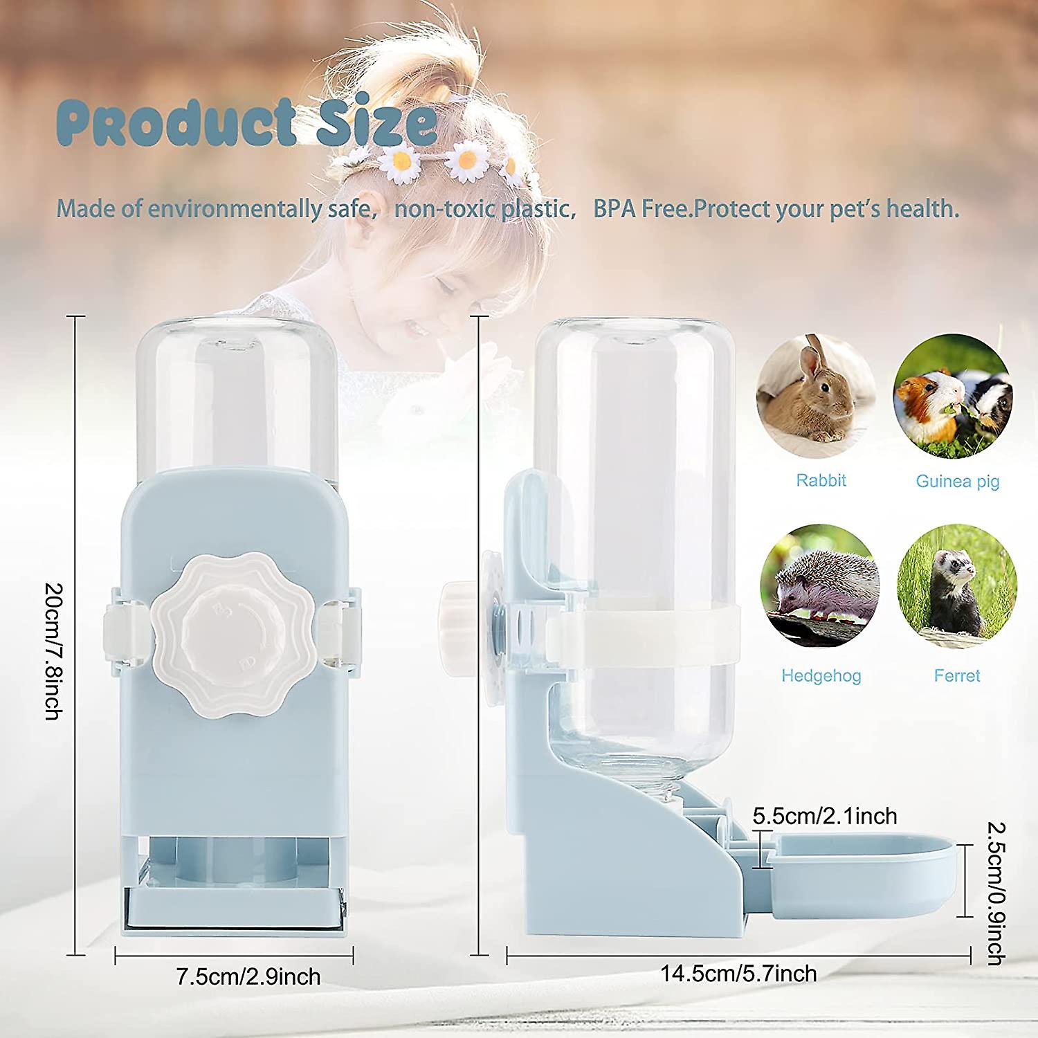 17 OZ Dripless Water Bottle Hanging Fountain Automatic Pet Water ...