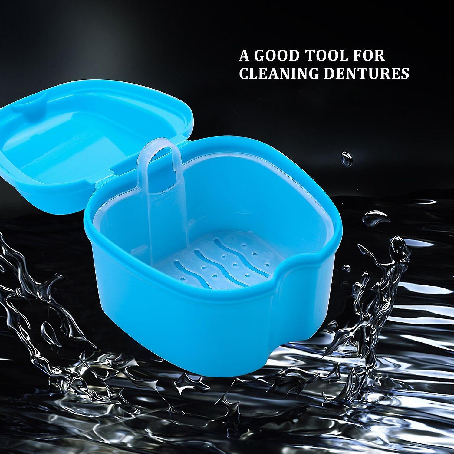 Denture Case, Denture With Ser, Denture Bath Box Teeth Stora Box With ...