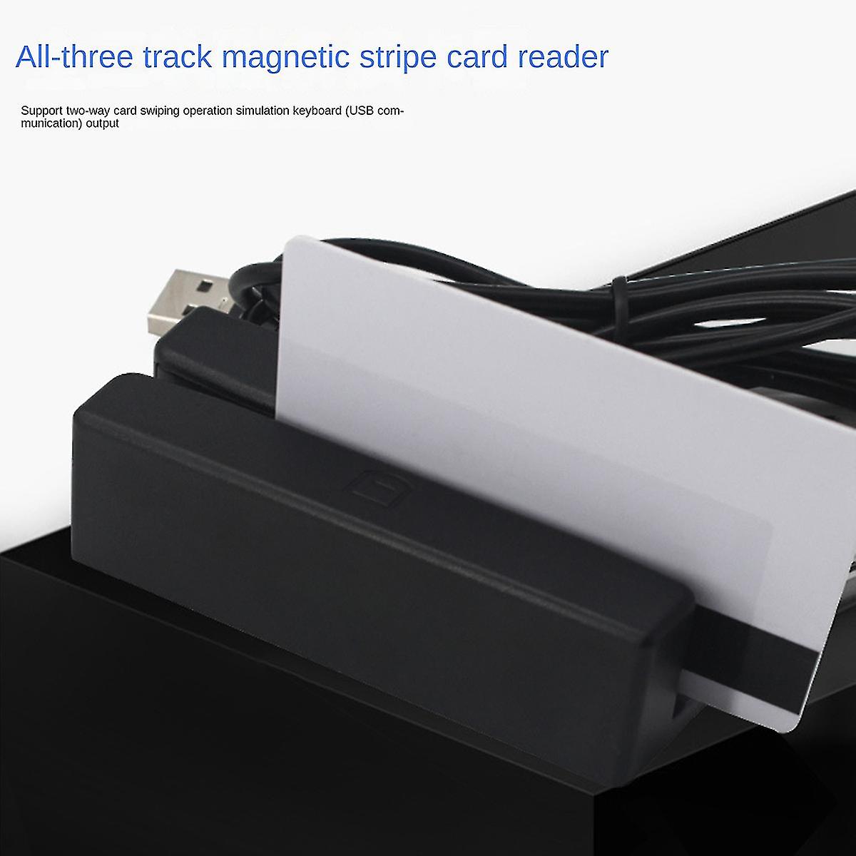 MSR90 USB Magnetic Strip Card Reading Machine Card Reader Stripe 3 ...