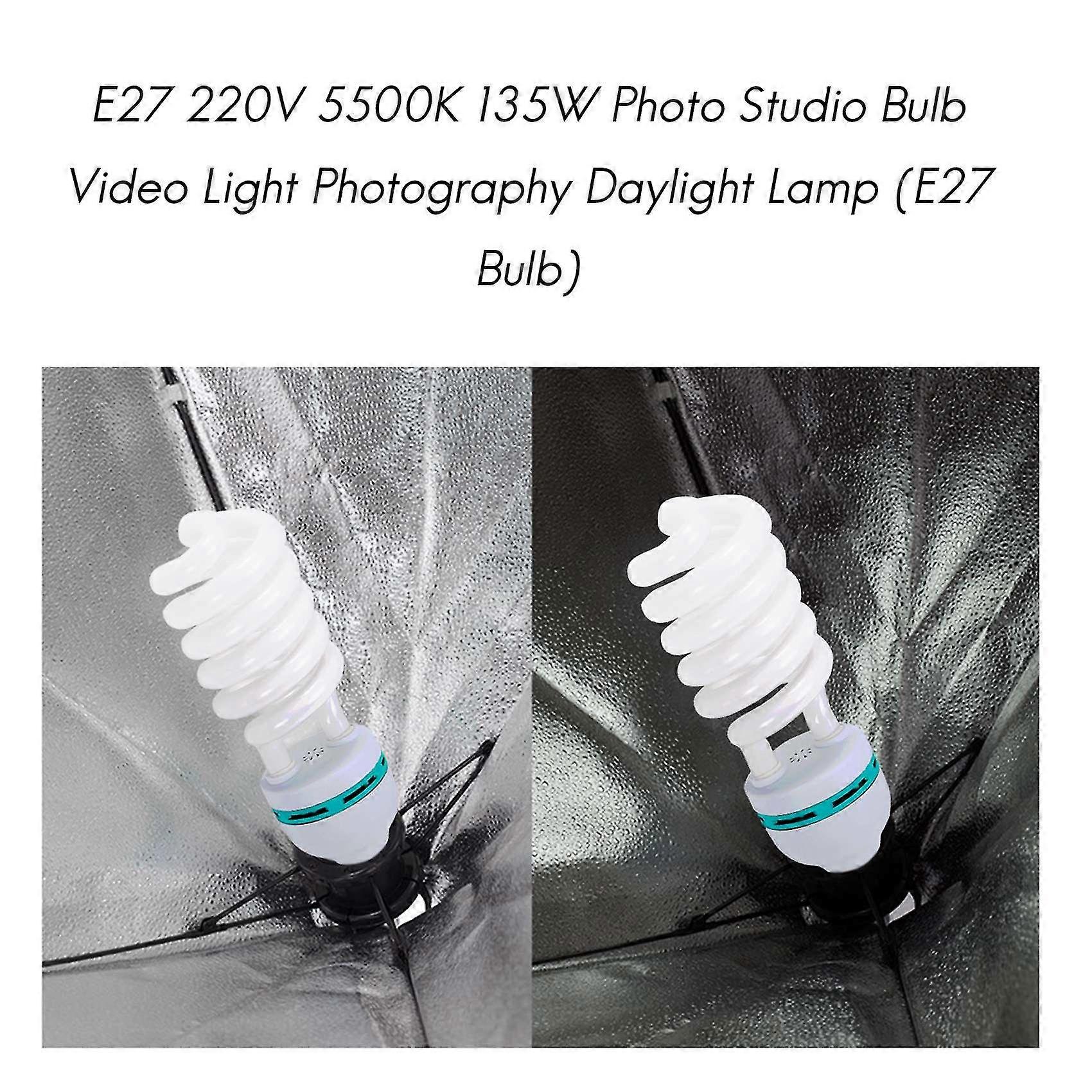 E27 220v 5500k 135w Photo Studio Bulb Video Light Photography Daylight ...