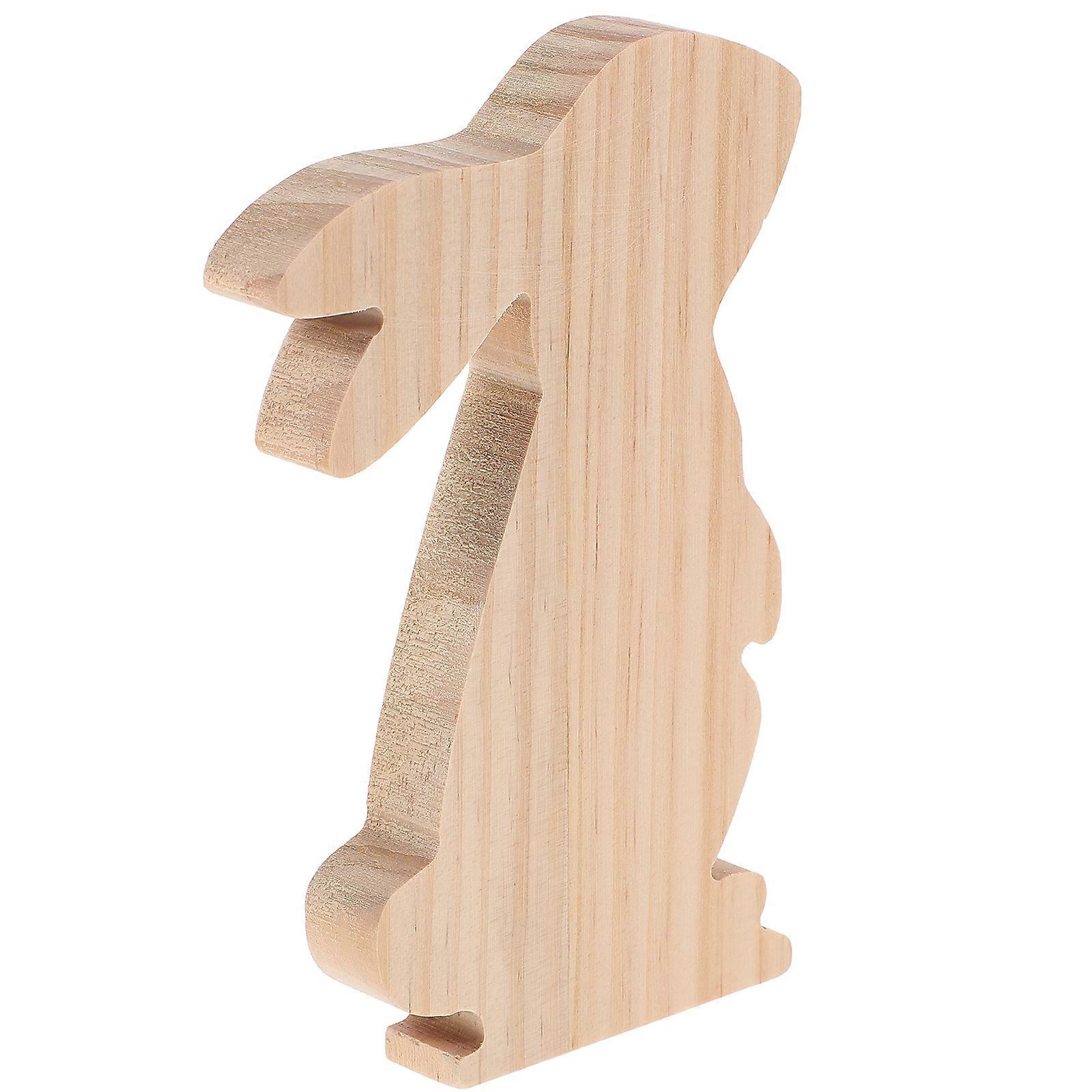 Wood Bunny Decor Easter Rabbit Craft Easter Wooden Bunny Cutouts ...