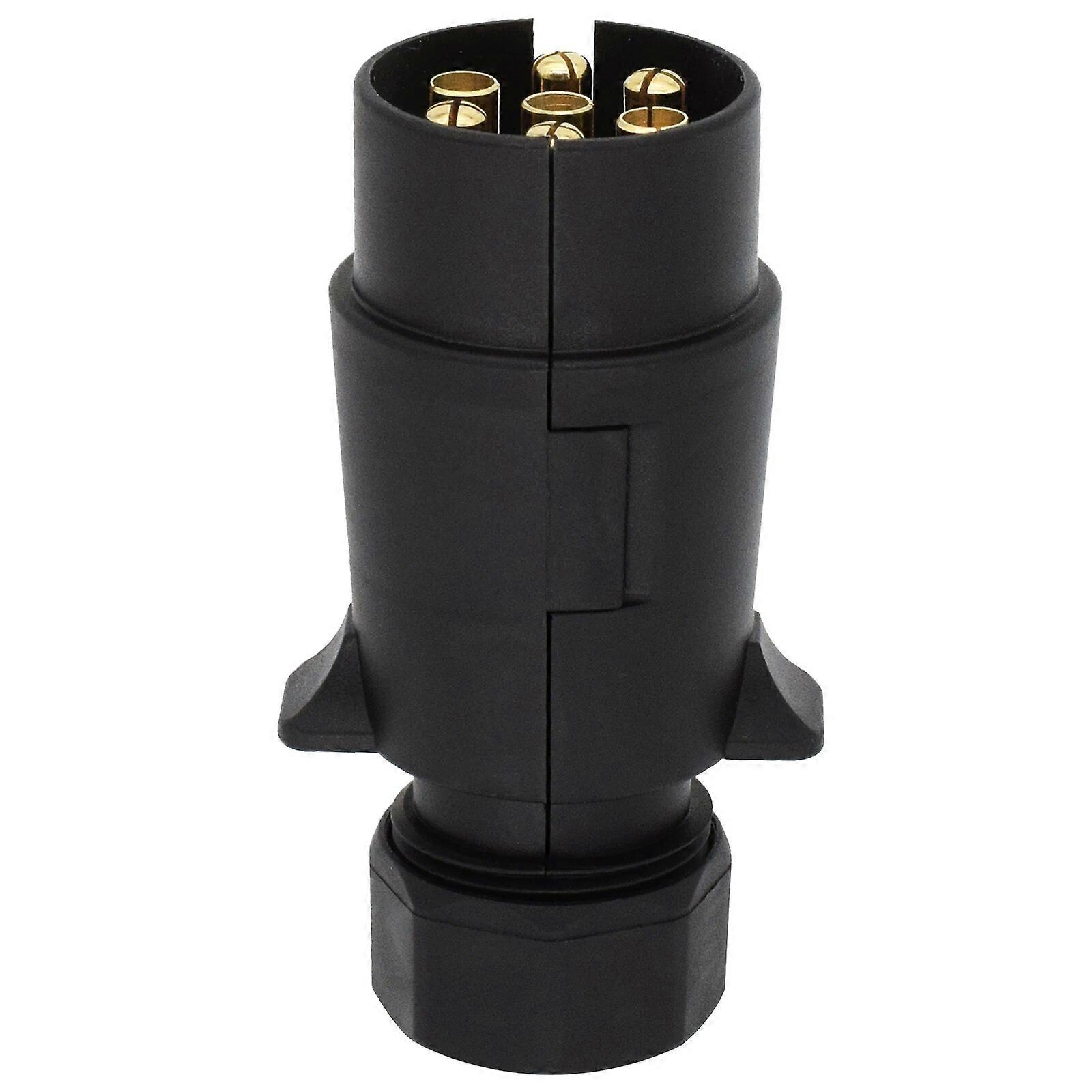 7 Pin 12V European Trailer Socket + Plug Tow Bar Electrics Connector ...