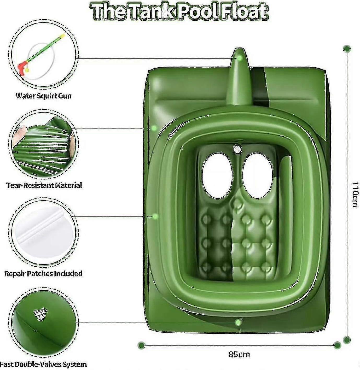 Pool Inflatable Tank With Water Gun, Inflatable Tank Pool Type Water ...