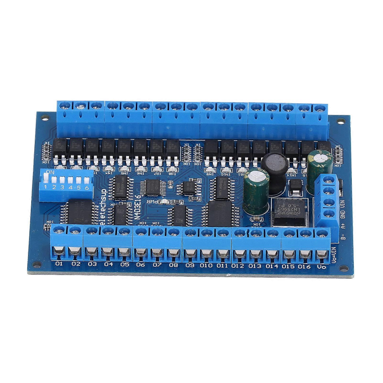 16 Input 16 Output Expansion Board RS485 Remote Control Switch PLC IO Module DC 6.530VOnly with ...
