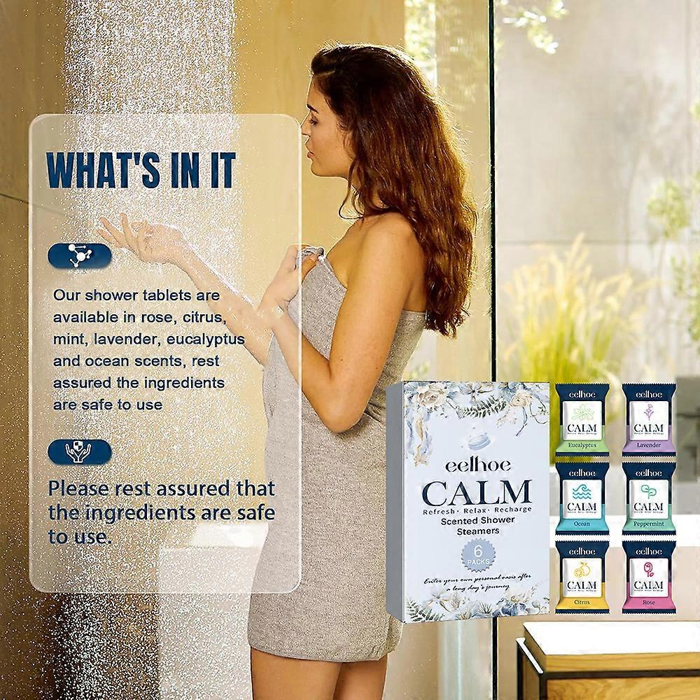 6 Pcs Fragrance Shower Tablets Deep Cleaning Fragrant Shower Tablet for ...