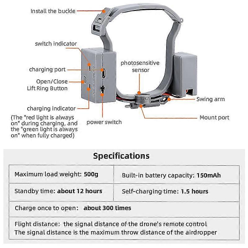 Air-Dropping System Thrower Landing Gear For DJI Air 3 Drone Throwing ...