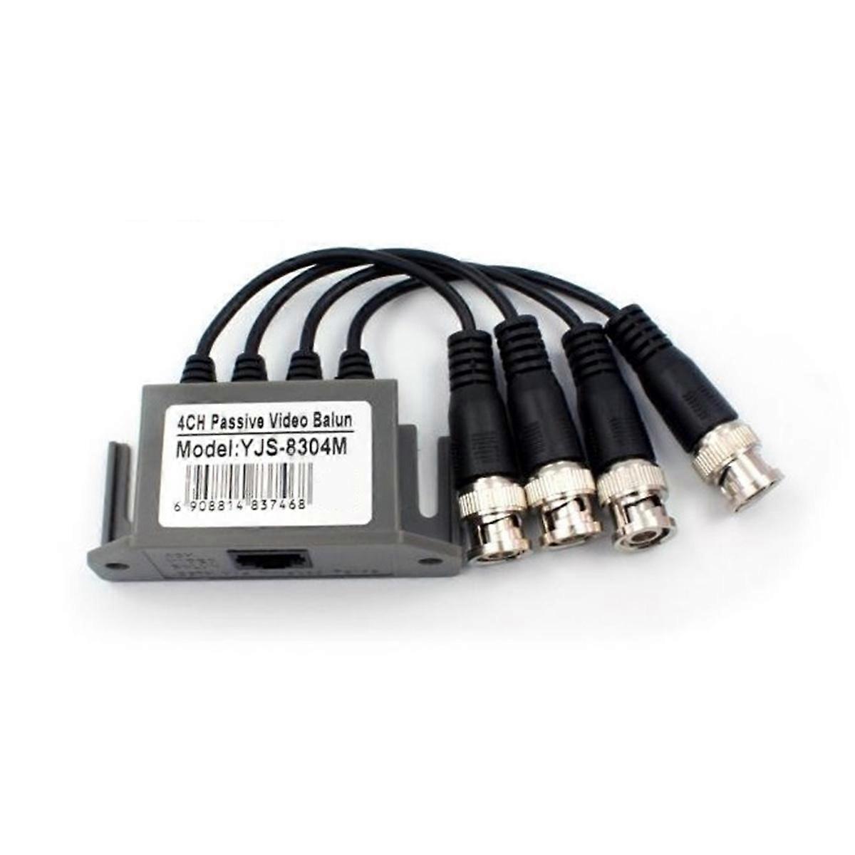 4-Channel Video Balun BNC UTP CAT5 Transmitter BNC to UTP RJ45 CCTV Via Twisted Pairs for AHD ...