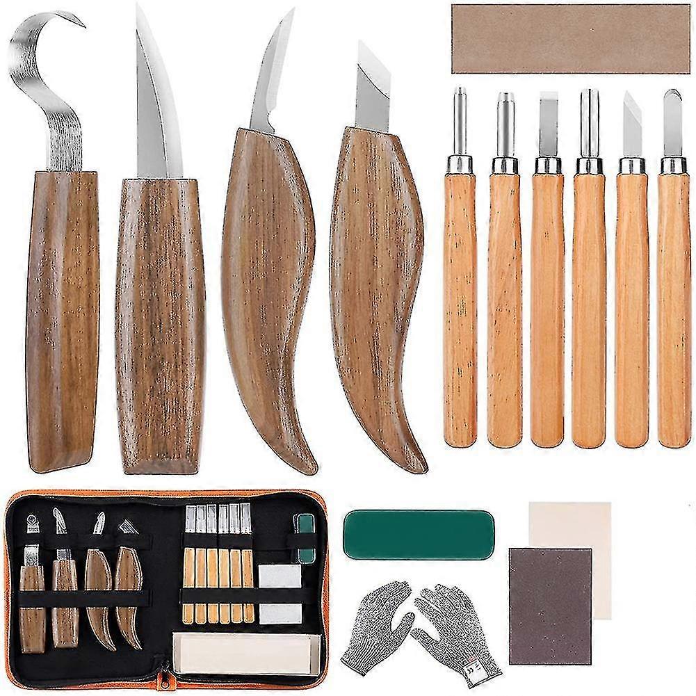 15pcs Carbon Steel Wood Carving Tools Wood Carving Tool Set With Hook ...