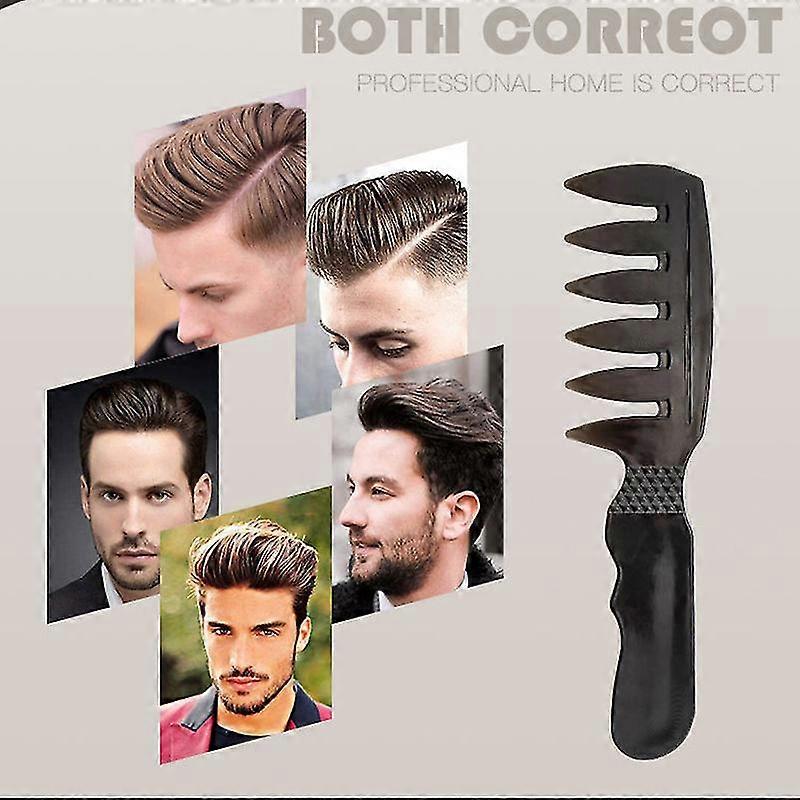 Slicked-back Professional Styling Comb Anti Static Hair Brush For Men ...