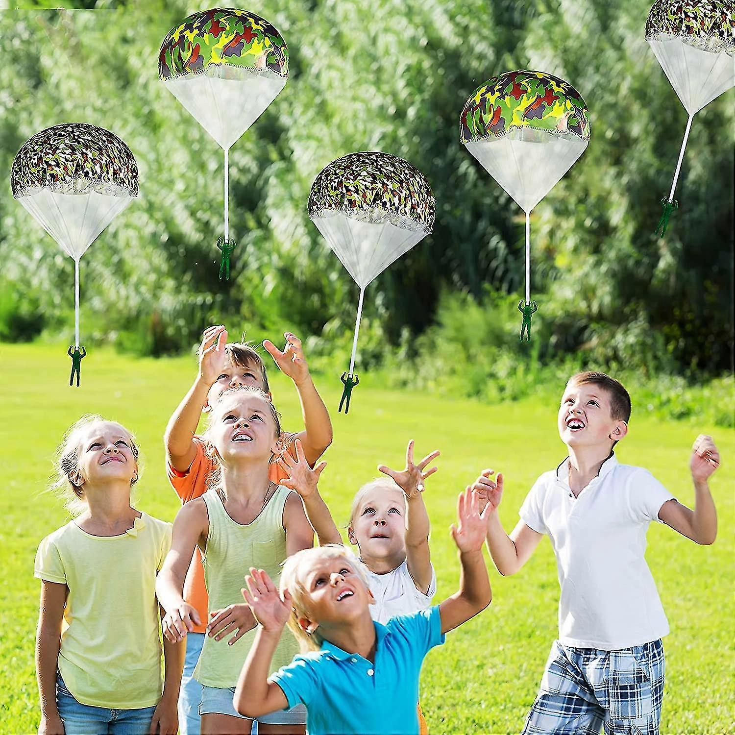 12 Pieces Army Parachute Toy Action Figures Toy Hand Throwing Army Men ...