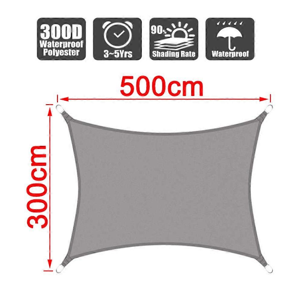 12 Sizes Sun Shade Sails , Rectangle Waterproof Shade Sail for Garden ...