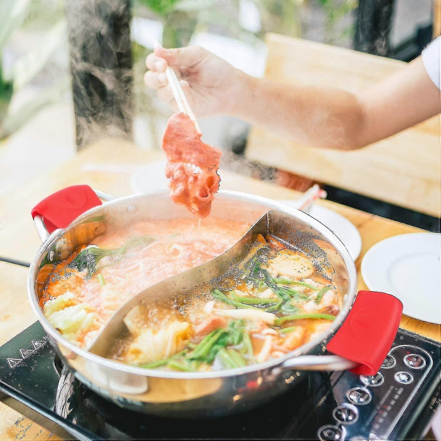 3 Pairs Silicone Assist Handle Holder Hot Handle Holder Sleeves Heat ...