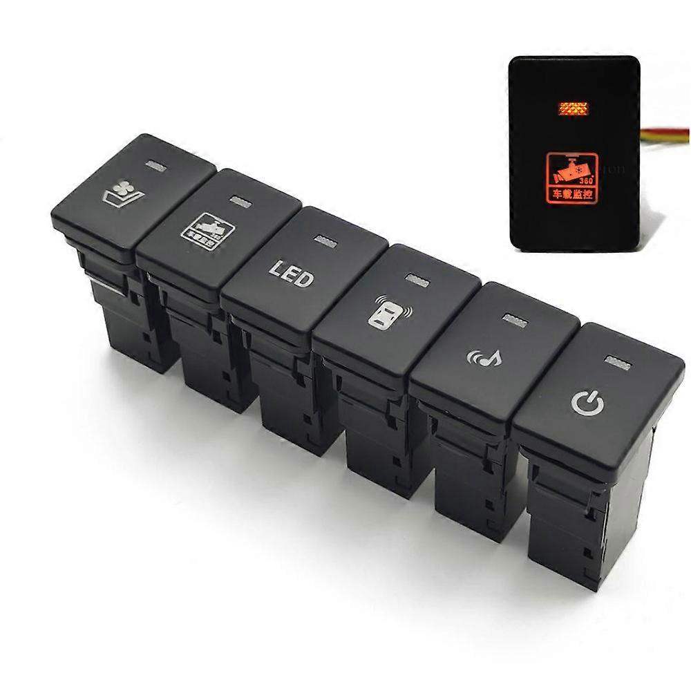 Car Orange LED Light Music Power Camera Recorder Radar Seat Ventilation ...