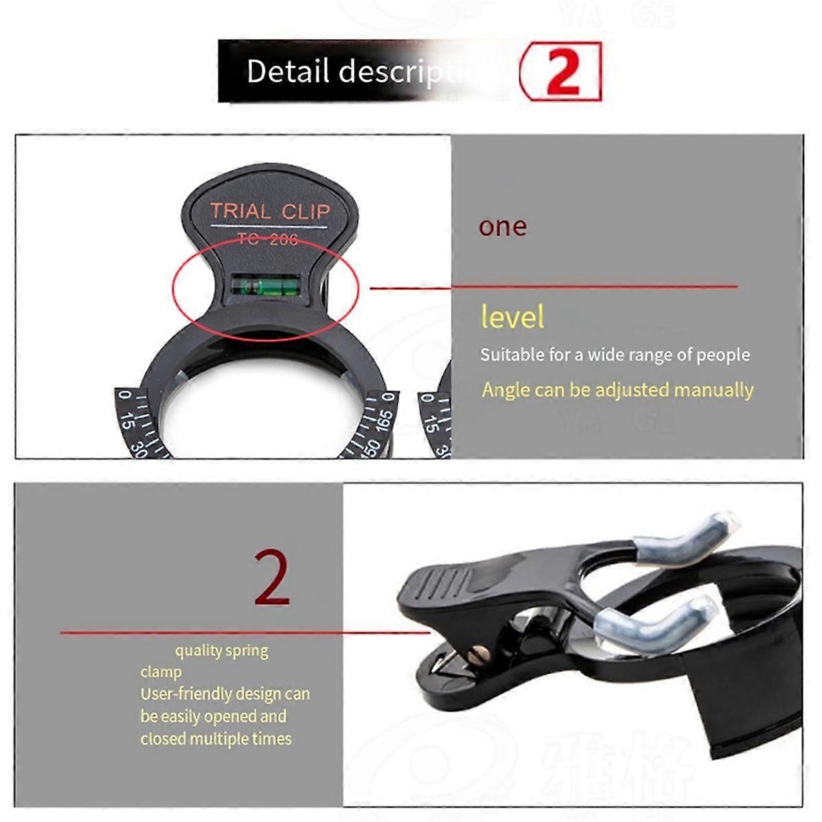 New TC-206 Trial Frame Clip Frame Optometry Monocular Optical Test ...