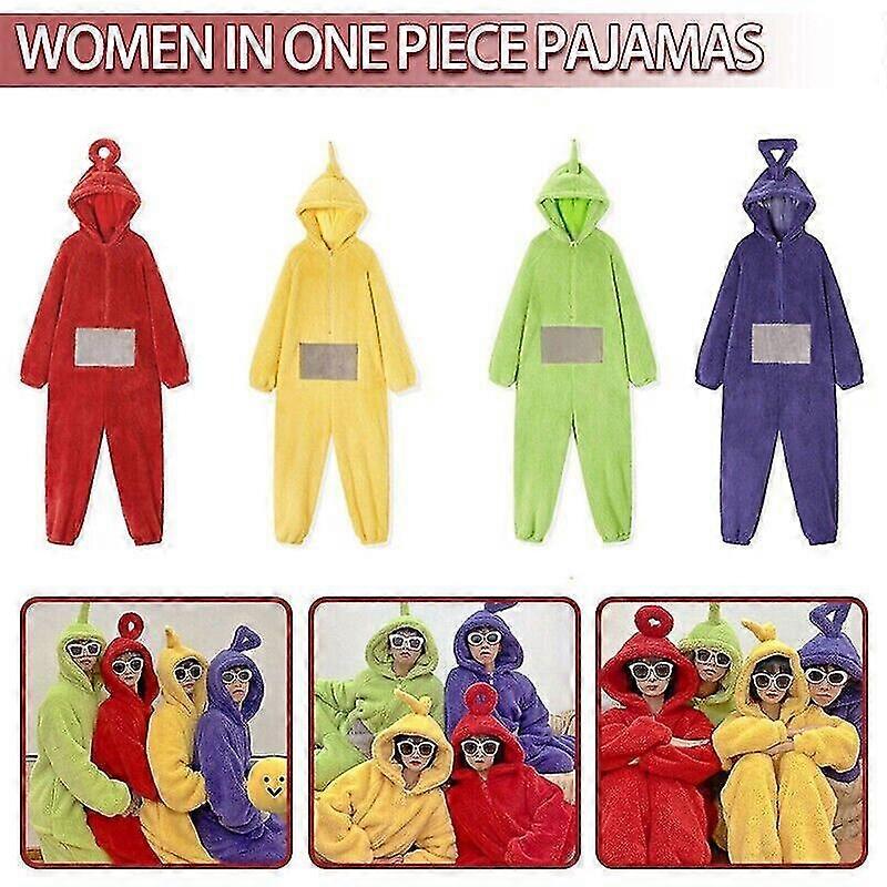 Adult Teletubbies Costume - Disi Onesis Lala Cosplay Jumpsuit Pajama ...