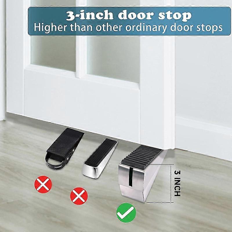 WJSMStrongest Large Door Stopper - Heavy Duty Door Stop Wedge Tall Door ...