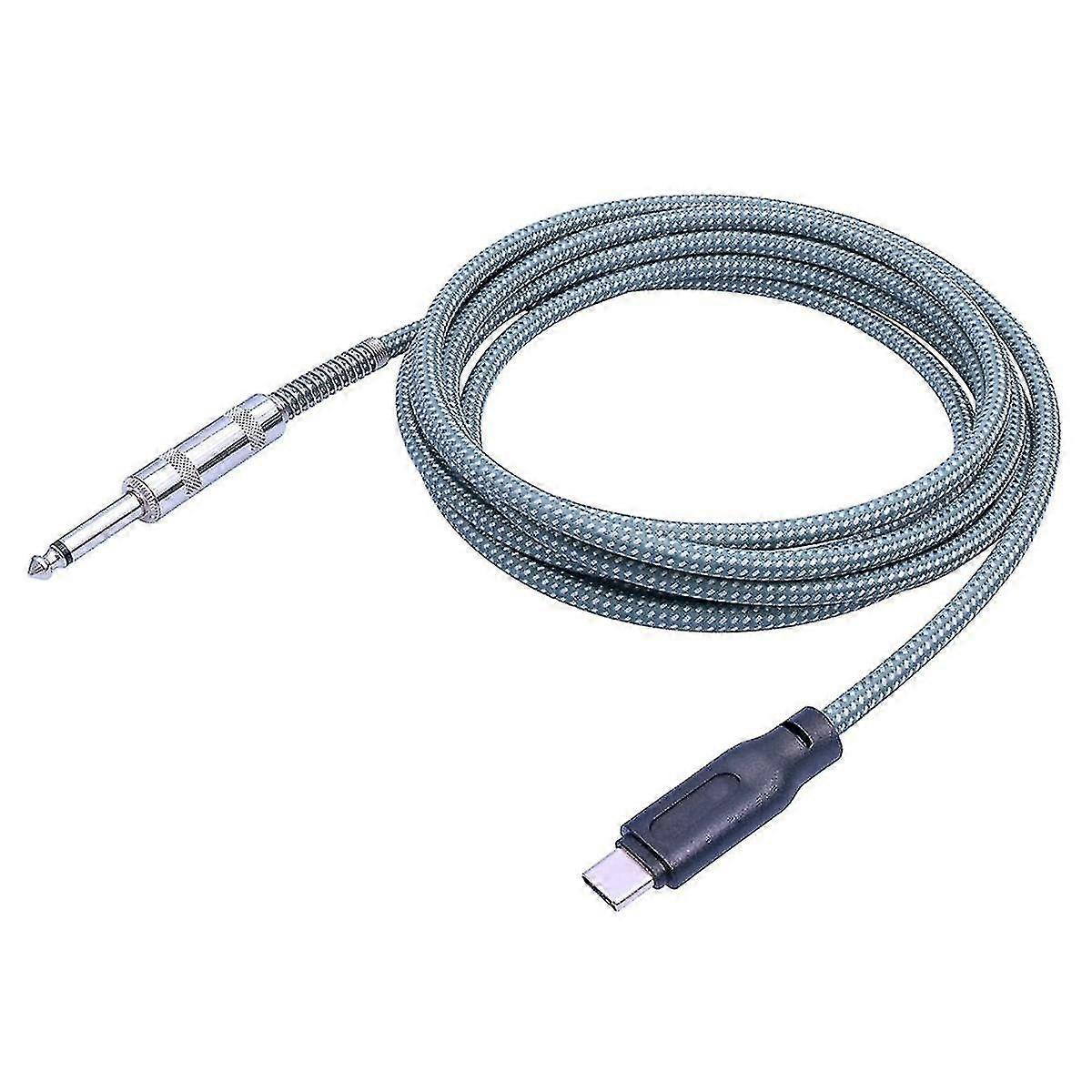 6.35mm Male To Usb Type-c Male Guitar Audio Cable 1/4inch To Usb-c ...