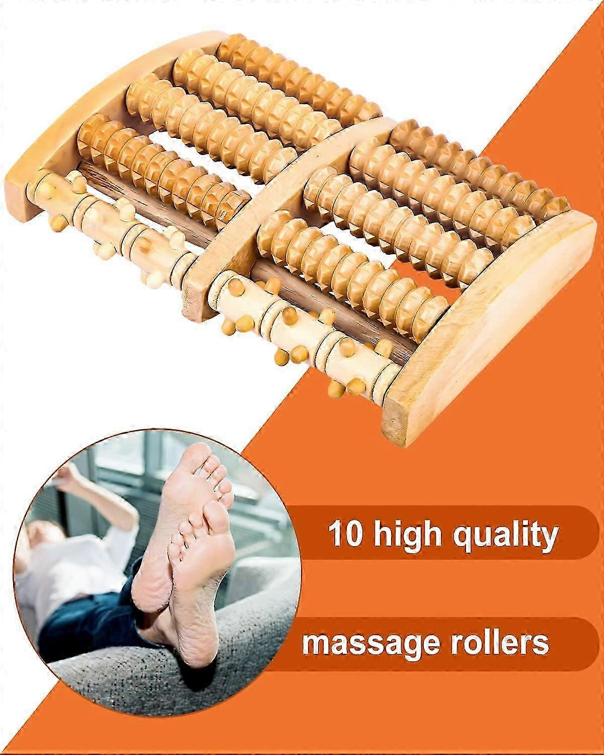 Wooden Foot Massage Roller Reflexology Equipment Relaxation Foot ...