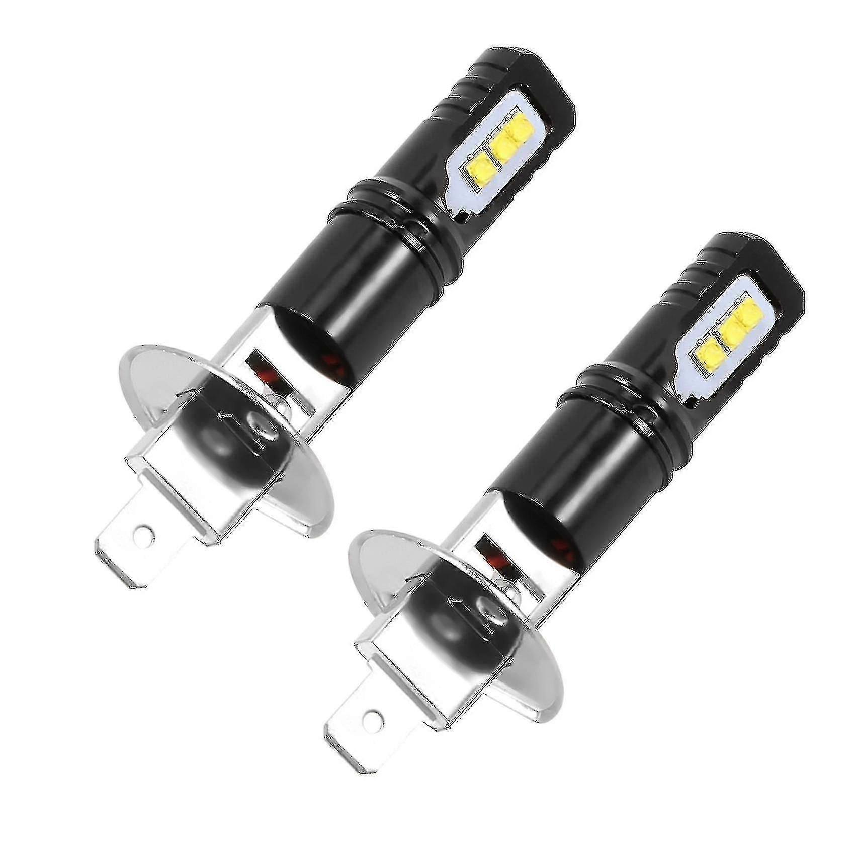 2x H1 6000k Super White 6000lm Drl Led Headlight Bulb Kit High-beam New ...