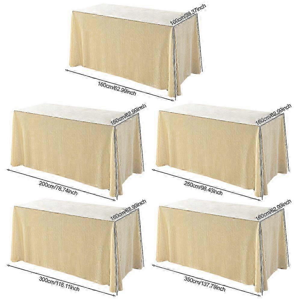 Tablecloth Oblong Shape Pure Color Easy Care Velvet Table Protection ...