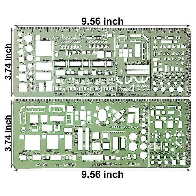 6 Pieces Plastic Measuring Templates Building Formwork Stencils ...