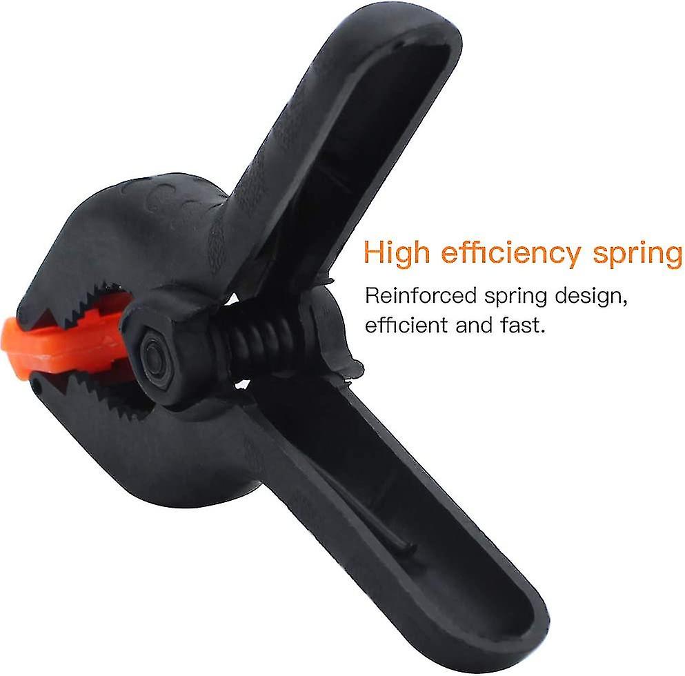 Set Of 6 Plastic Spring Clamps Maximum Opening Up To 4cm High Strength ...