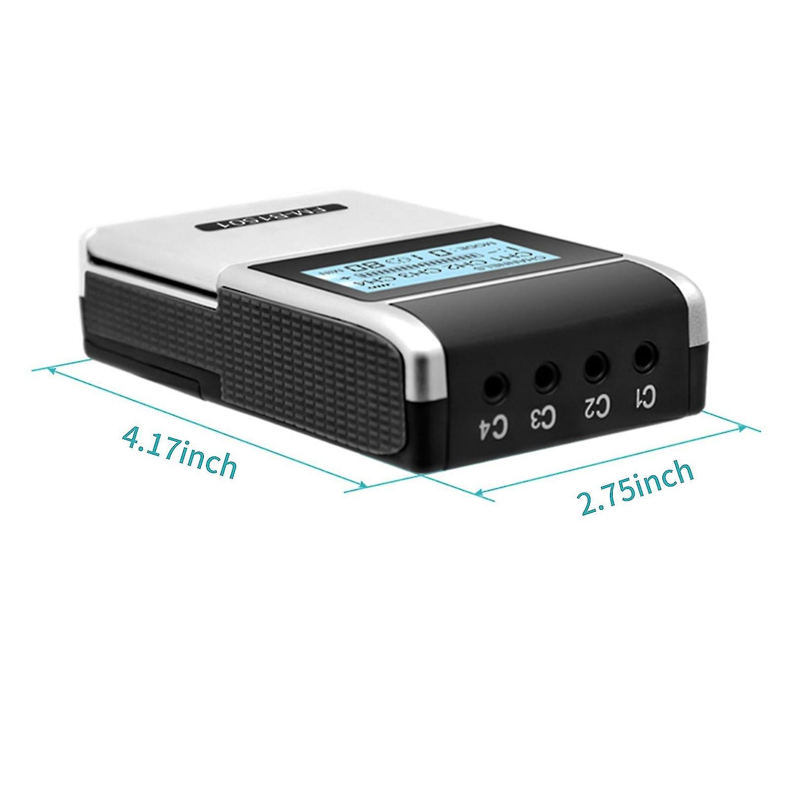 Tens Ems Muscle Stimulator 15 Modes 4 Outputs 8 Pads Pain Relief ...