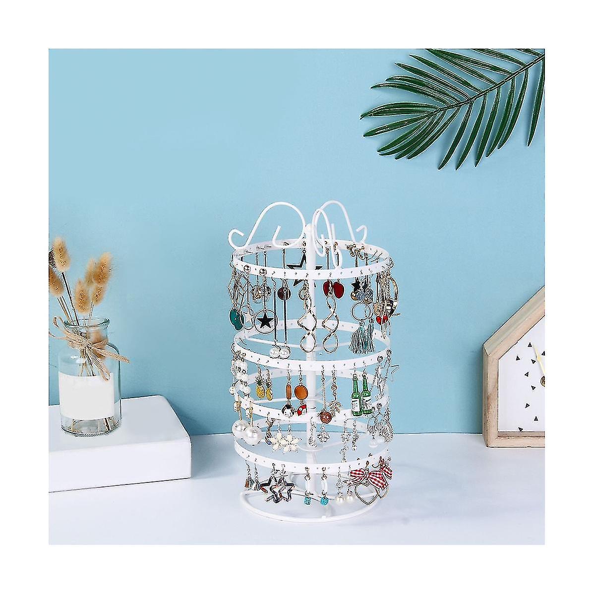 Wrought Iron Four-story Rotating Jewelry Rack Jewelry Rack Earring ...