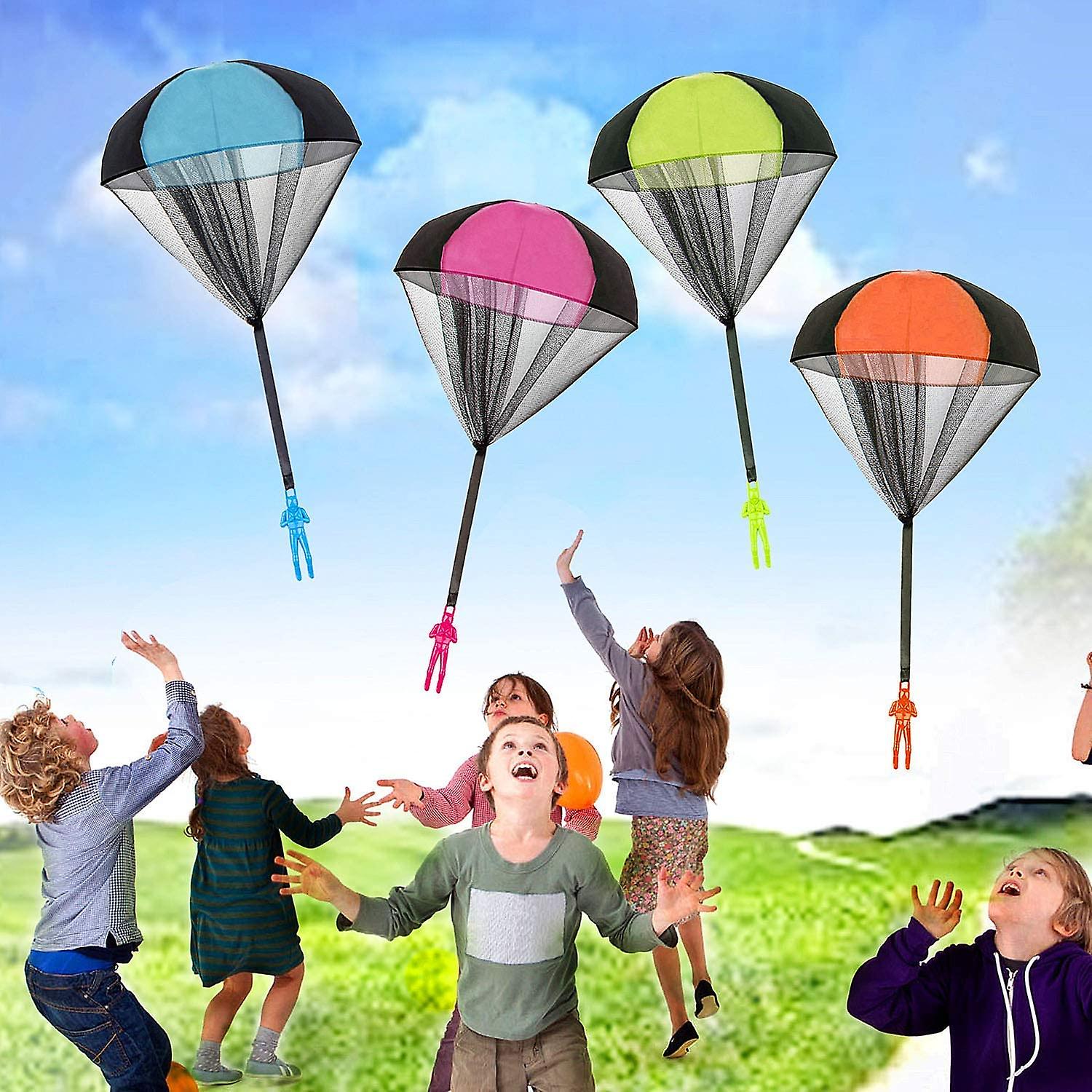 XUNKE Parachute Toy, Hand Throwing Parachute Toy Set, Parachute Toy for ...