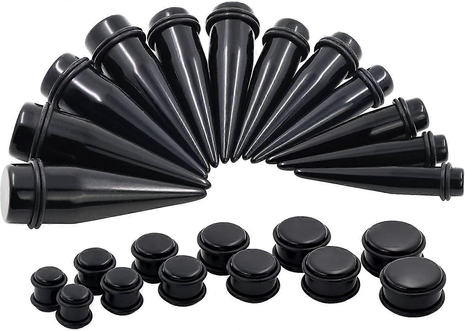 24pc Big Gauges Kit Ear Stretching 00g-20mm Acrylic Taper Plug Tunnels ...
